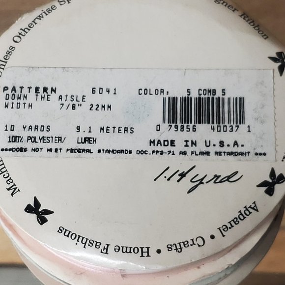 Offray Designer Ribbons | Office | Vintage Offray Designer Ribbon Pink ...